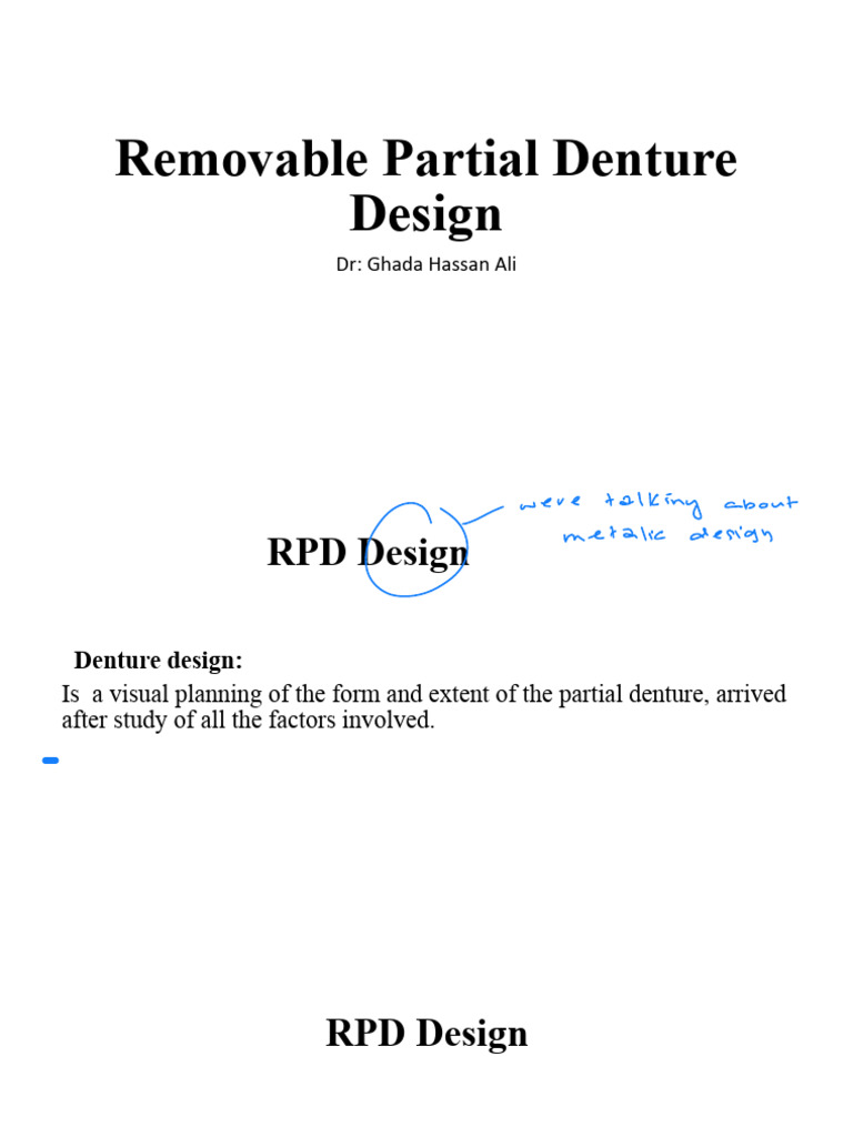RPD Design 2 | PDF | Dentistry Branches | Medical Specialties
