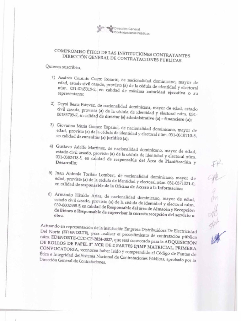 DO1 - CDOC - 3616715 - Compromiso Etico | PDF