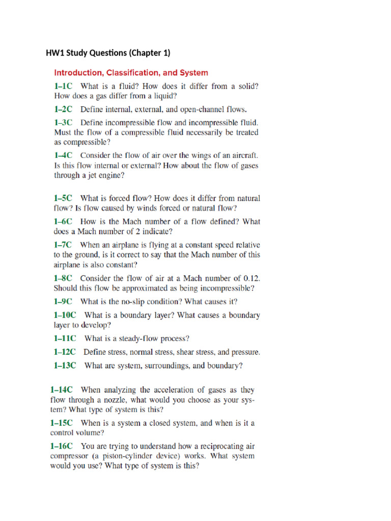 HW1 Study Questions (Chapter 1) | PDF