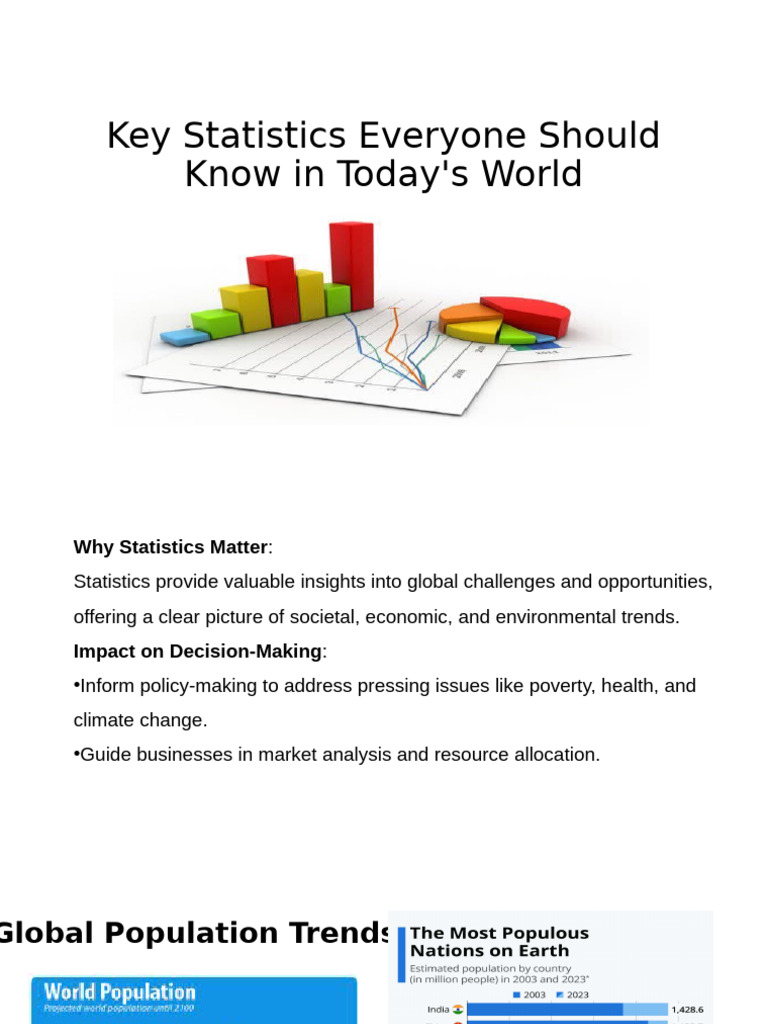 Key Statistics Everyone Should Know in Today's World | PDF