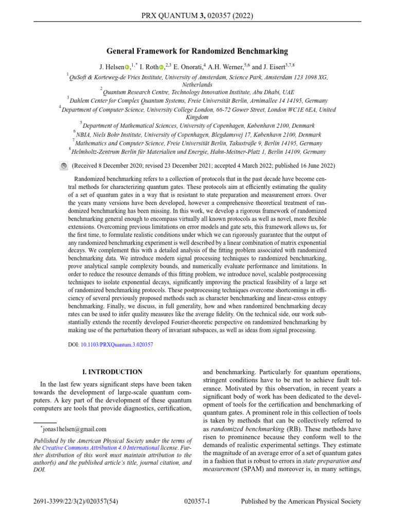 Quantum Gate Benchmarking Framework | PDF | Eigenvalues And Eigenvectors | Matrix (Mathematics)