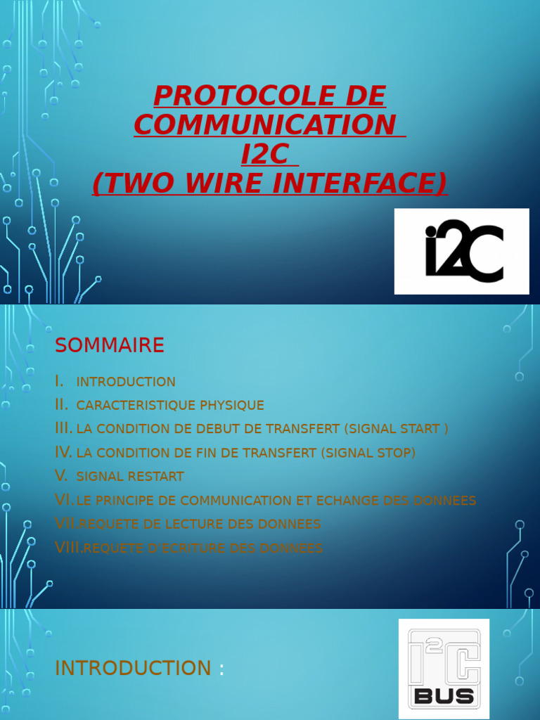 Protocole de Communication I2C (Two Wire Interface | PDF | Matériel ...