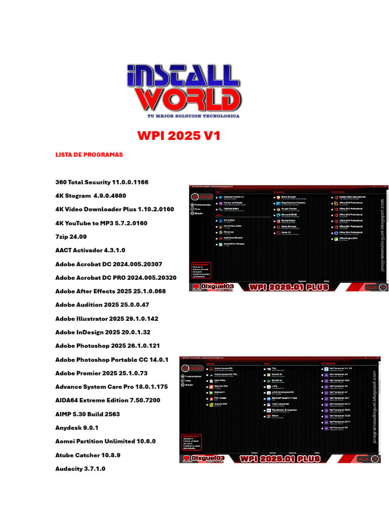 Wpi 2025 Programas 2025 | PDF | Software | Computing