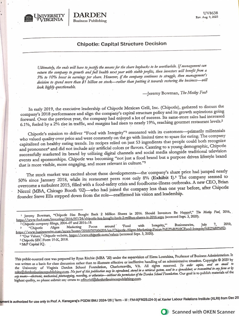 Chipotle Case FM2 | PDF