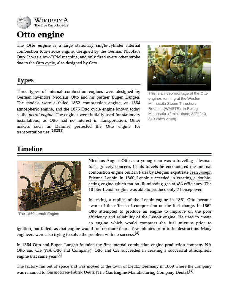 Otto_engine | PDF | Mechanical Engineering | Energy Technology