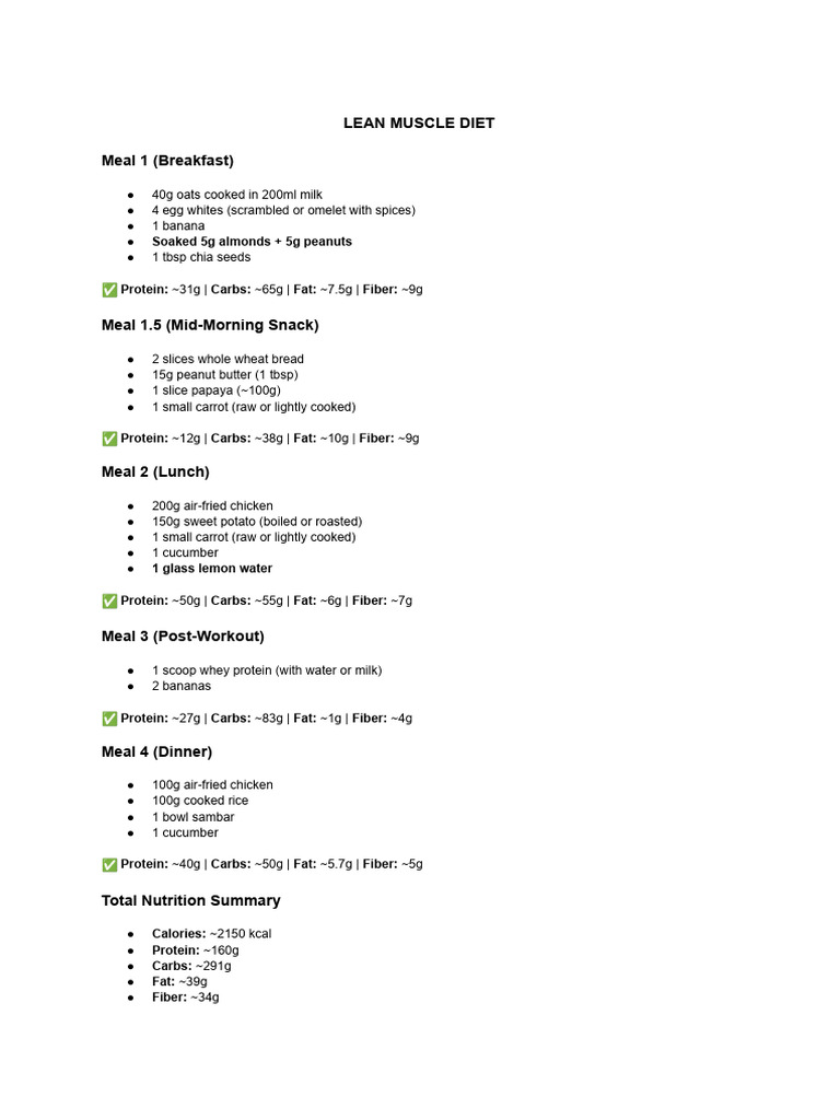 Diet Plan | PDF