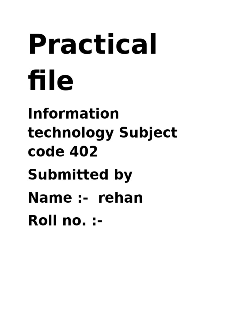 Practical file | PDF Practical file | PDF