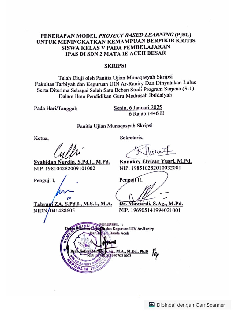 Lembar Pengesahan Penguji | PDF