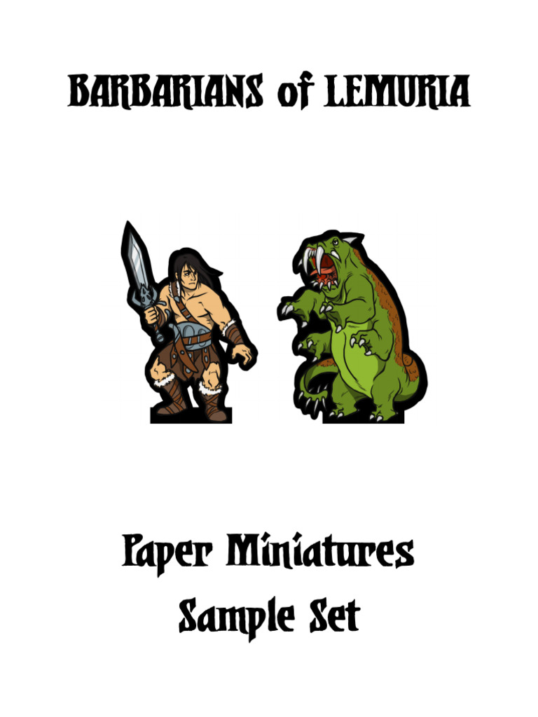 Paper Miniatures Sample Set | PDF
