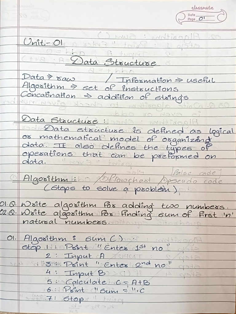 DSA unit 1-2 notes | PDF