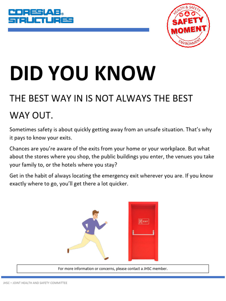 Emergency Exit Awareness Guide | PDF