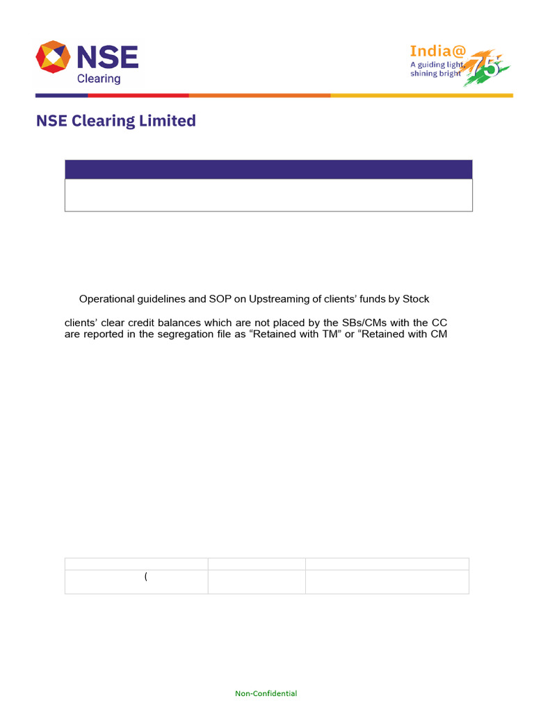 Circular (NSE) - Segregation & Monitoring of Collateral at Client Level ...