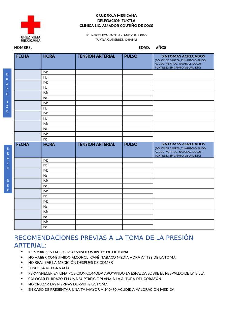 Diario Tensional | PDF | Refresco | Alimentos