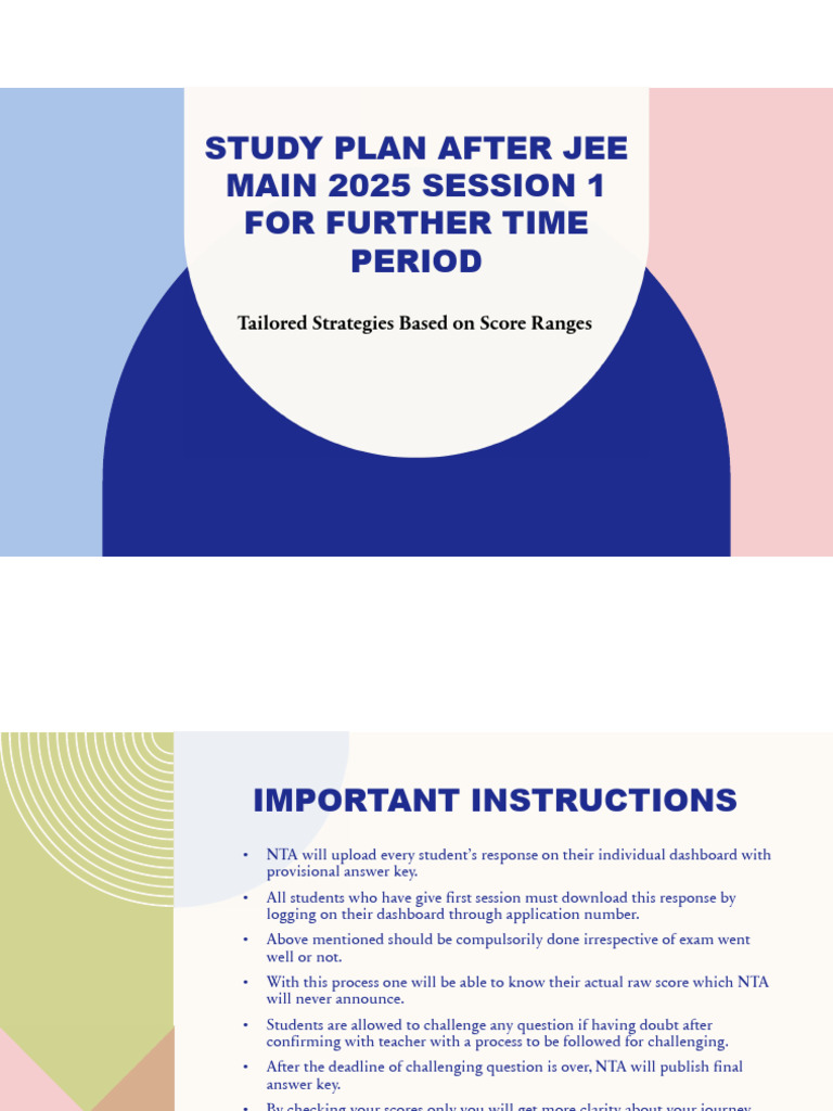 JEE Main 2025 Study Plan Guide | PDF | Mathematics | Physics