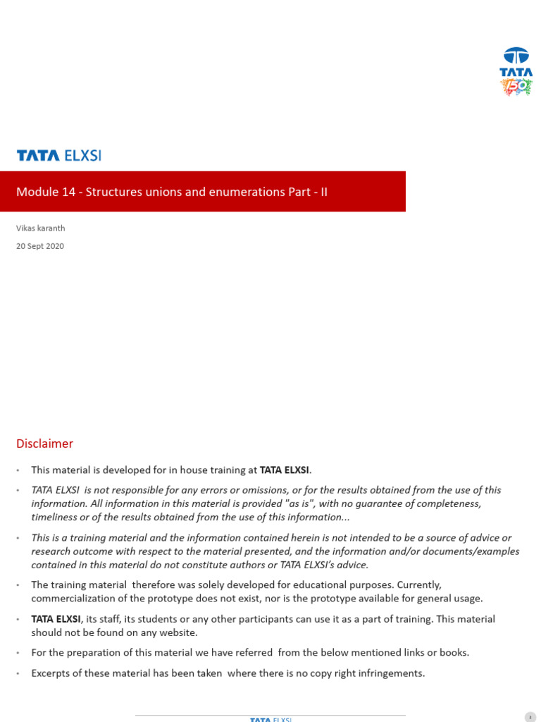 Structures, Unions, and Enumerations in C | PDF | Integer (Computer Science) | Computer Science