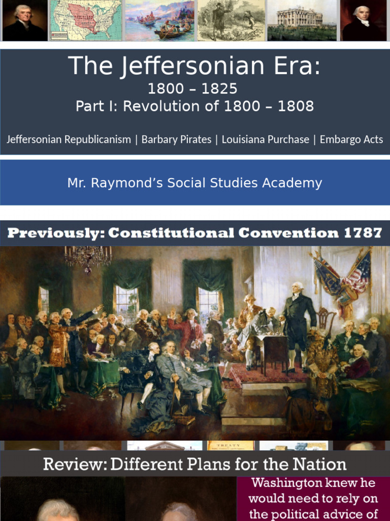 Presentation Jefferson Era I Pic | PDF | Thomas Jefferson | Federalist ...
