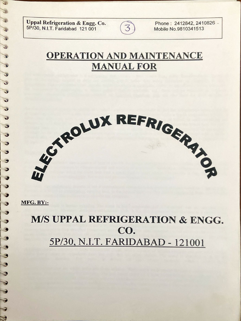 Electroflux Refrigerator | PDF
