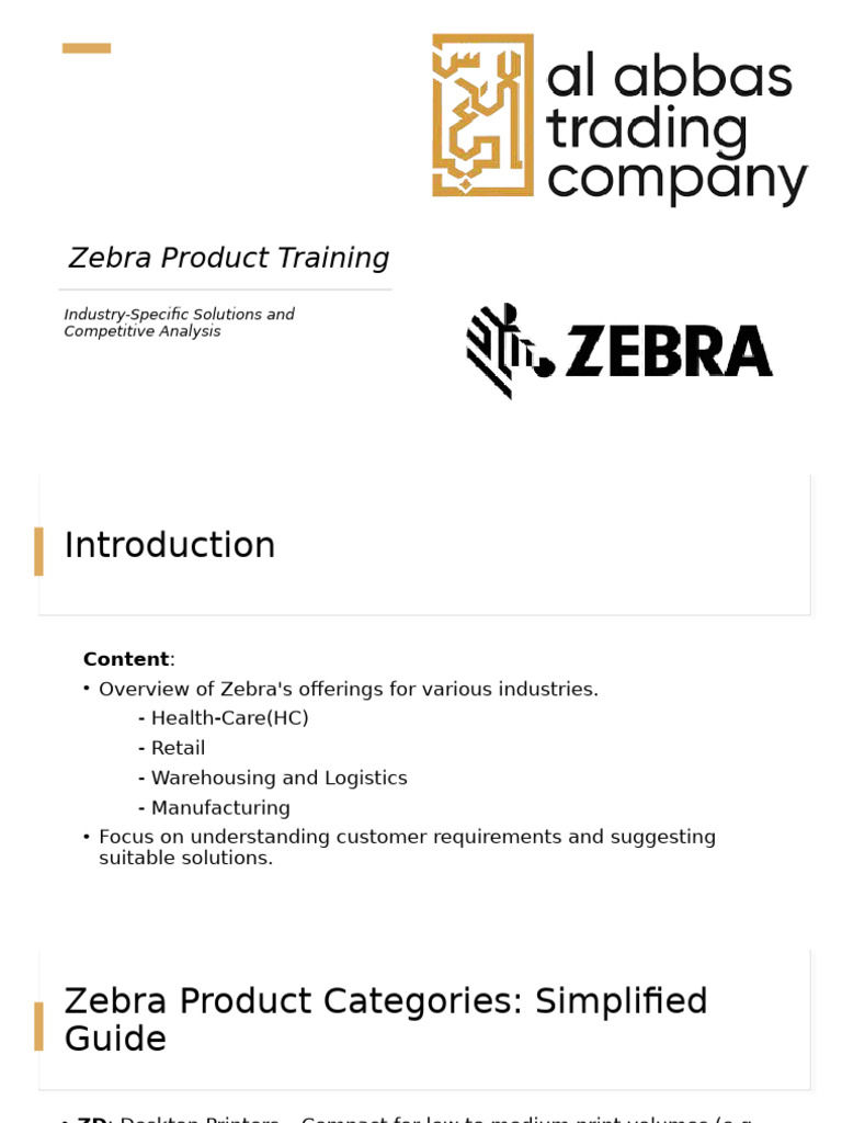 Zebra Product Training & Analysis | PDF | Printer (Computing) | Barcode