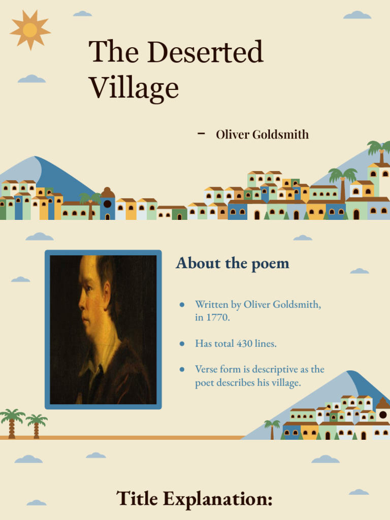The Deserted Village | PDF | Poetry | Poetics