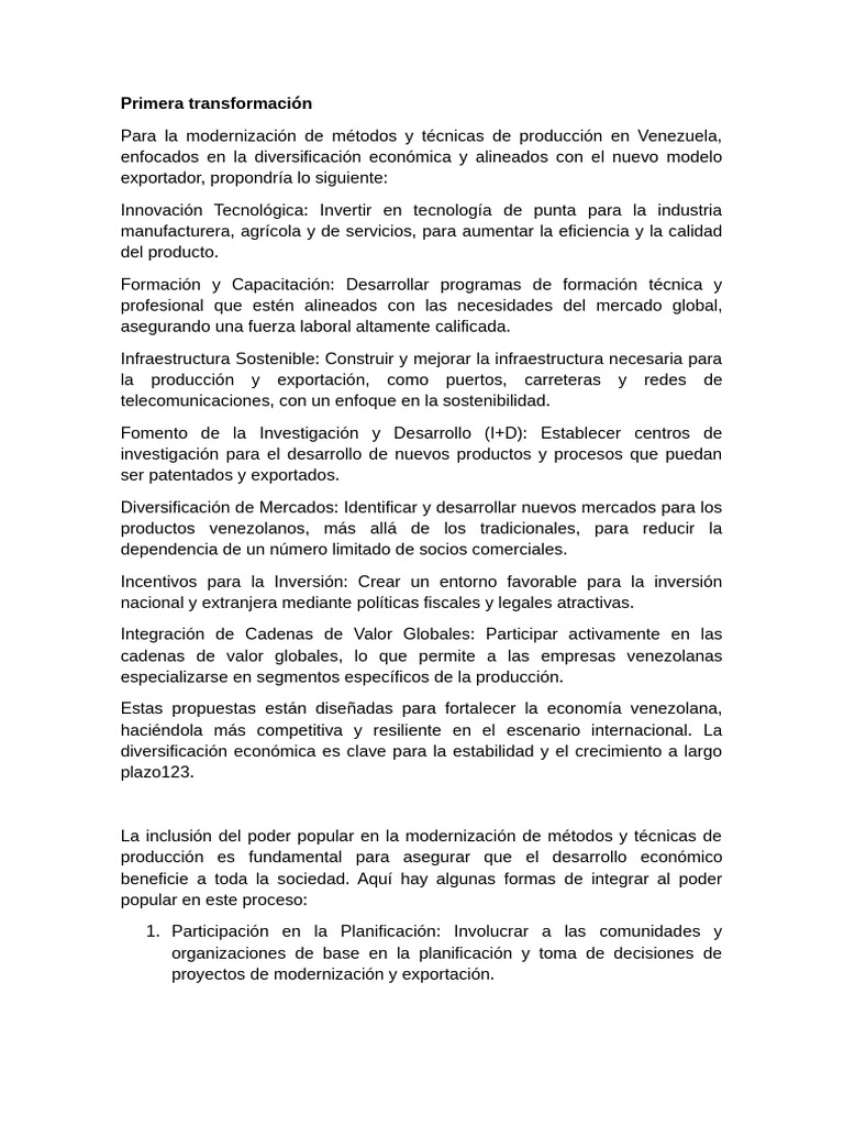 7 Transformaciones | PDF | Venezuela | Responsabilidad