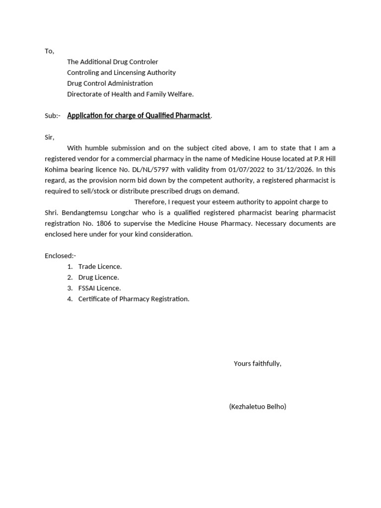 Application For Pharmacist | PDF