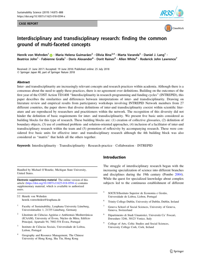 Interdisciplinary Research Practices Explained | PDF ...