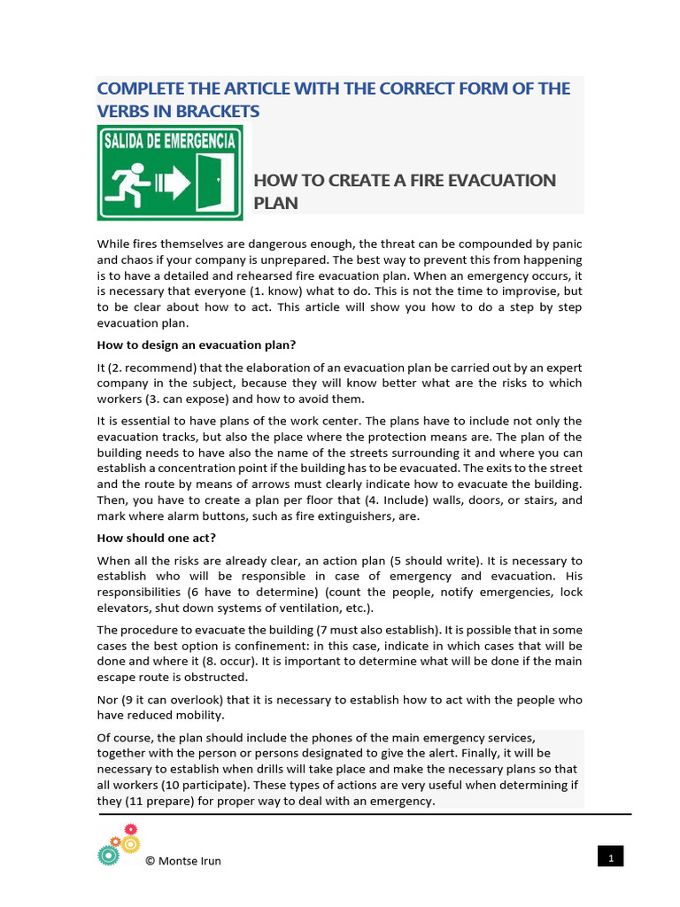 How To Create A Fire Evacuation Plan | PDF | Emergency Evacuation | Emergency