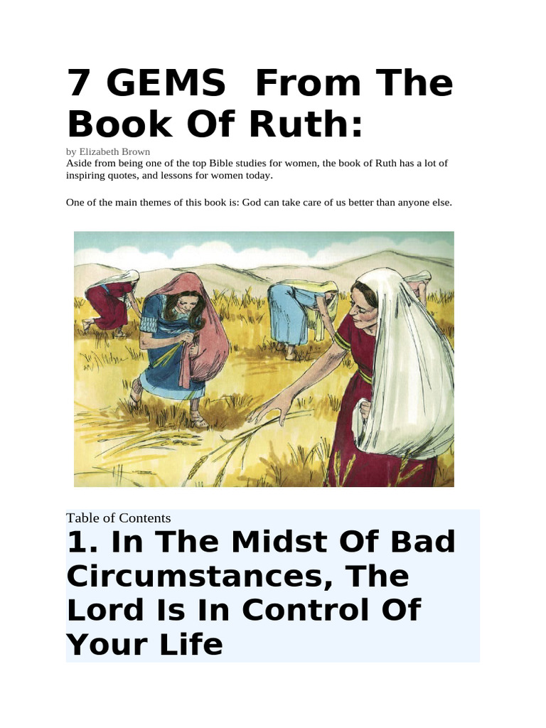 7 GEMS From The Book of Ruth | PDF | Ruth (Biblical Figure) | Book Of Ruth