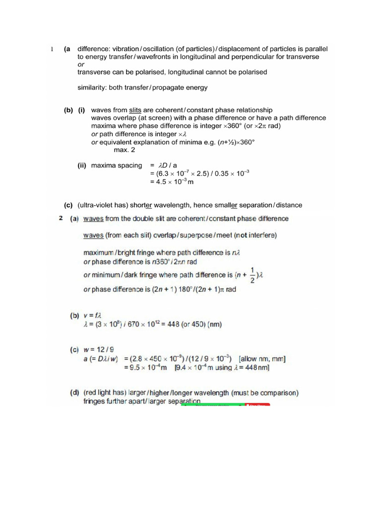 MS - Diffraction and Interference - 1 | PDF