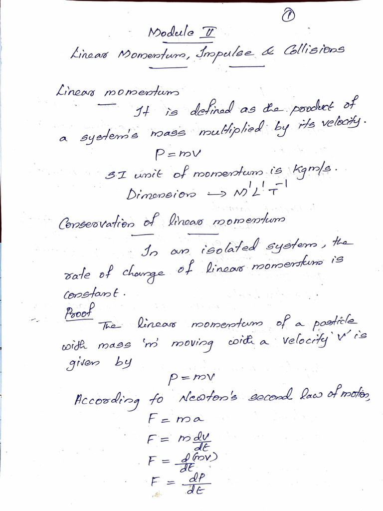 s1 libear momentum | PDF