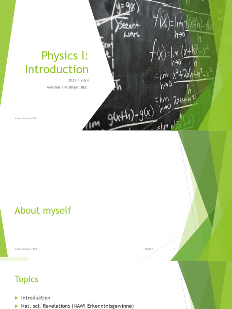 Physics 1. Class 01 Introduction (1) | PDF | Physics | Euclidean Vector