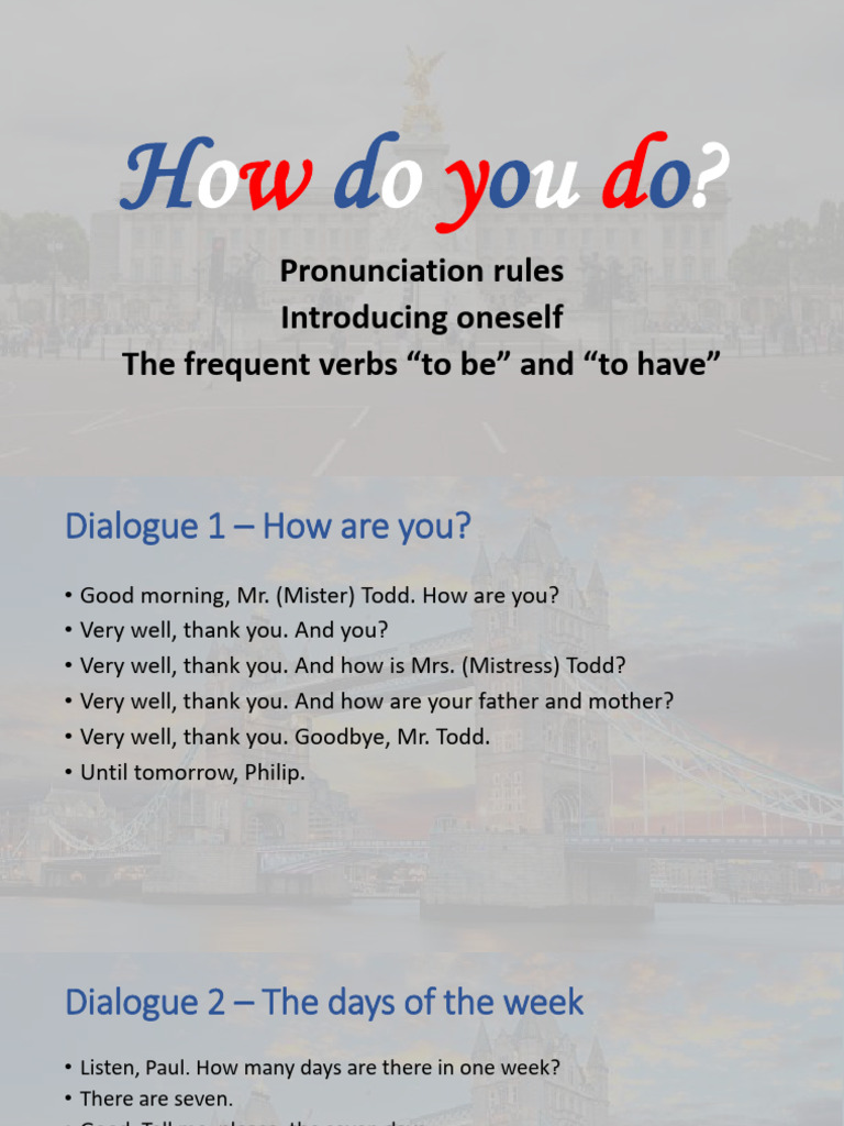 01 - How Do You Do | PDF | Linguistics | Languages