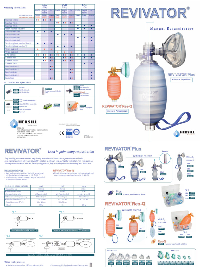 REVIVATOR Manual Resuscitators Brochure en | PDF