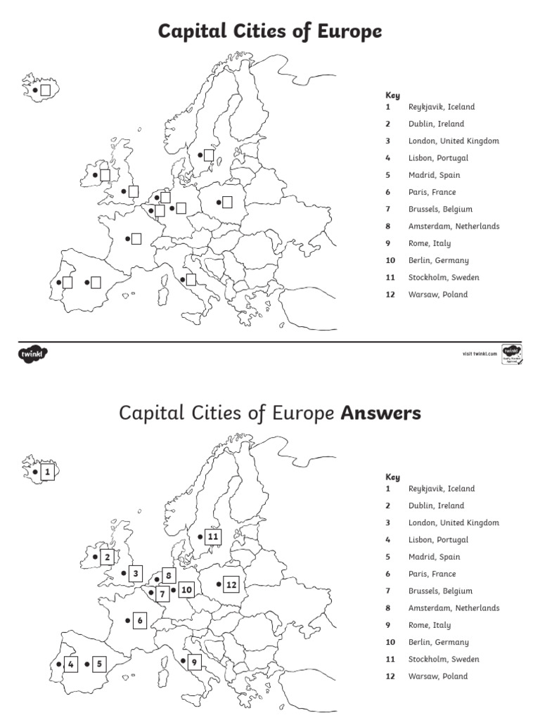 European Capital Cities List | PDF