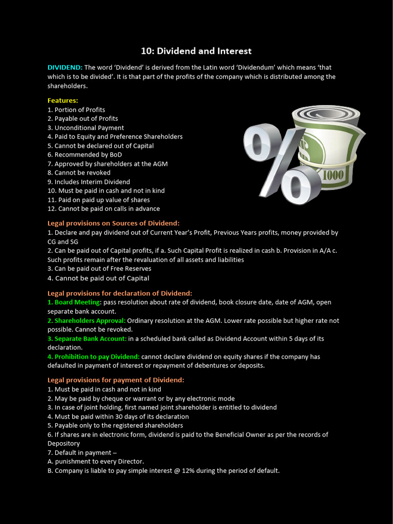 Understanding Dividends and Interest | PDF | Dividend | Equity (Finance)