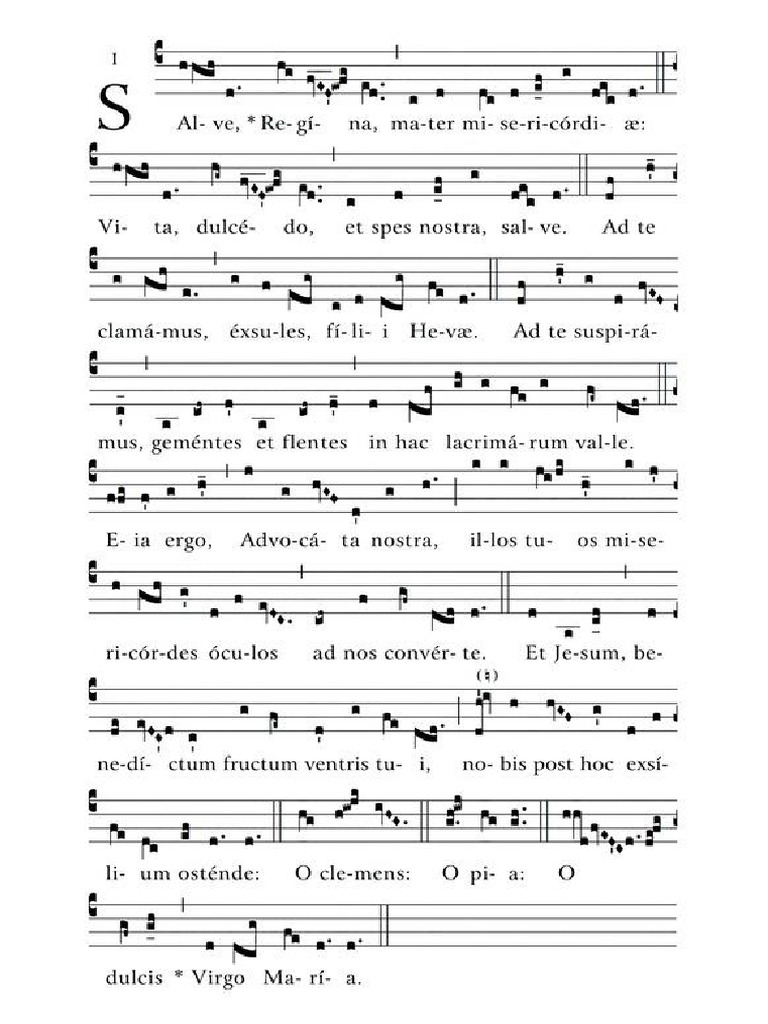 Salve Regina (Partitura) | PDF