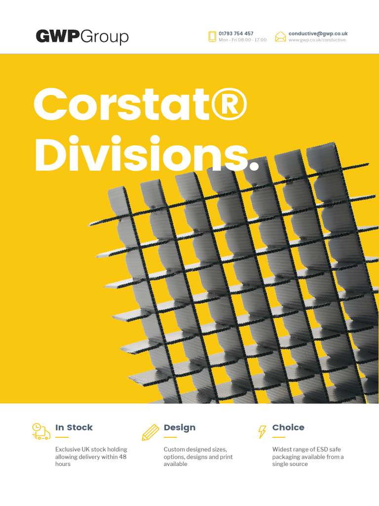 GWP Conductive Corstat Tote Divisions Brochure | PDF | Materials ...