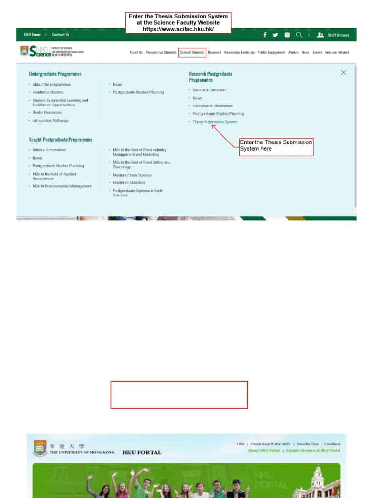 Instruction of The Thesis Submission System | PDF