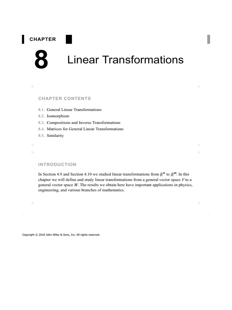 Linear Transformation Pdf 