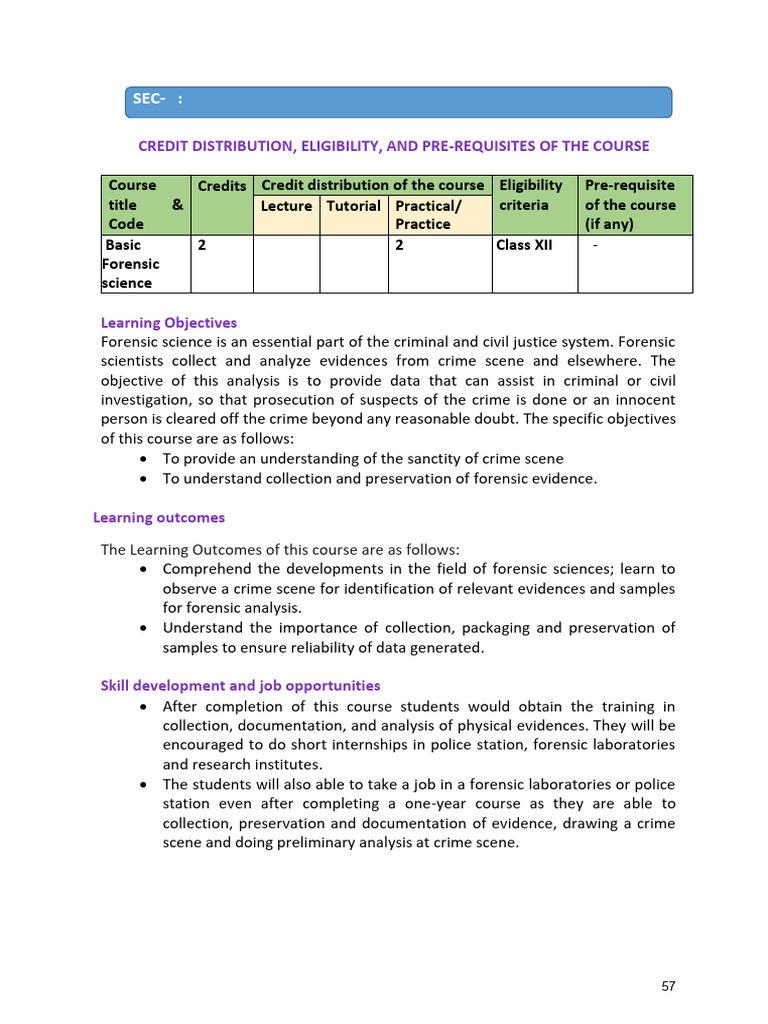 Basic Forensic Science | PDF | Crime Scene | Forensic Science
