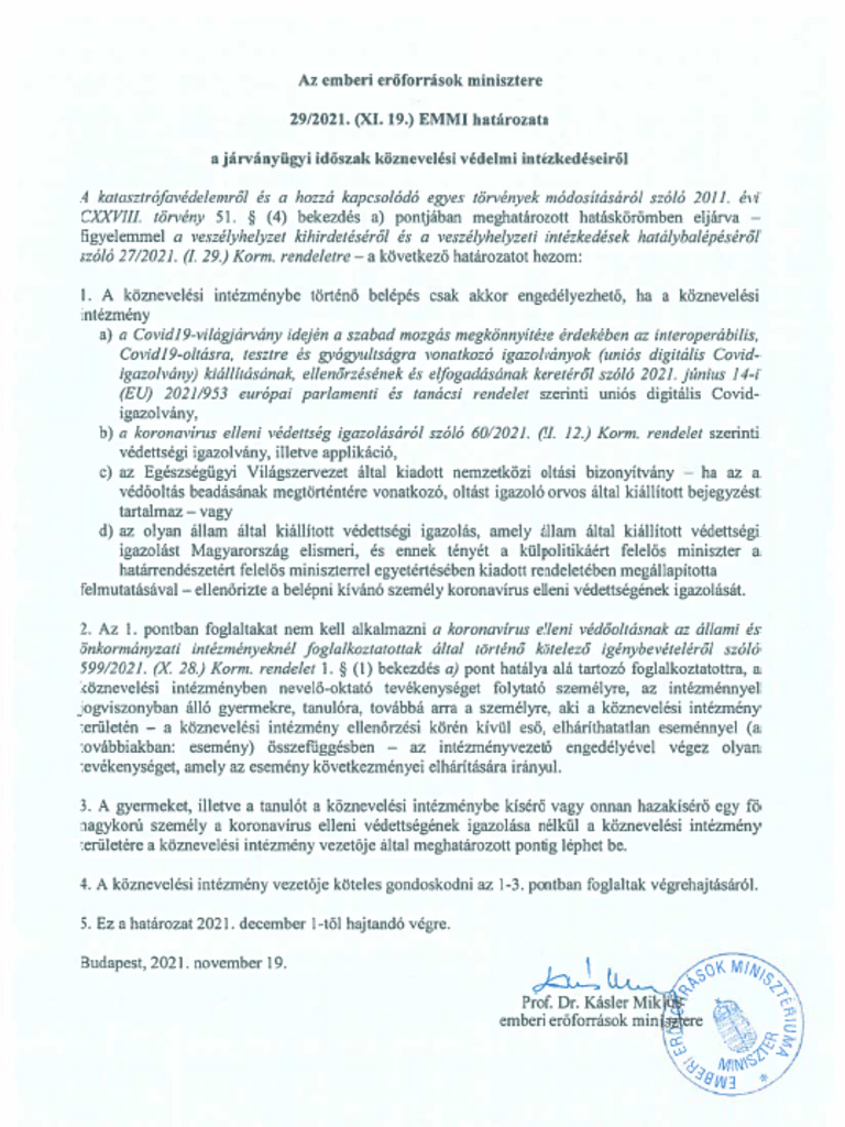29 2021 Emmi Hatarozat | PDF
