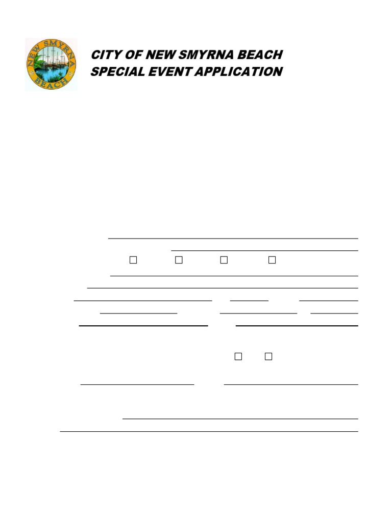 Special Event Full Application | PDF | Insurance