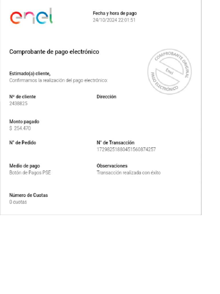 Enel Octubre 2024 | PDF