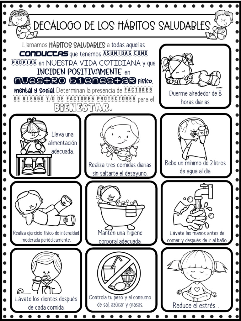 Hábitos Saludables para Niños | PDF | Higiene | Determinantes de la salud