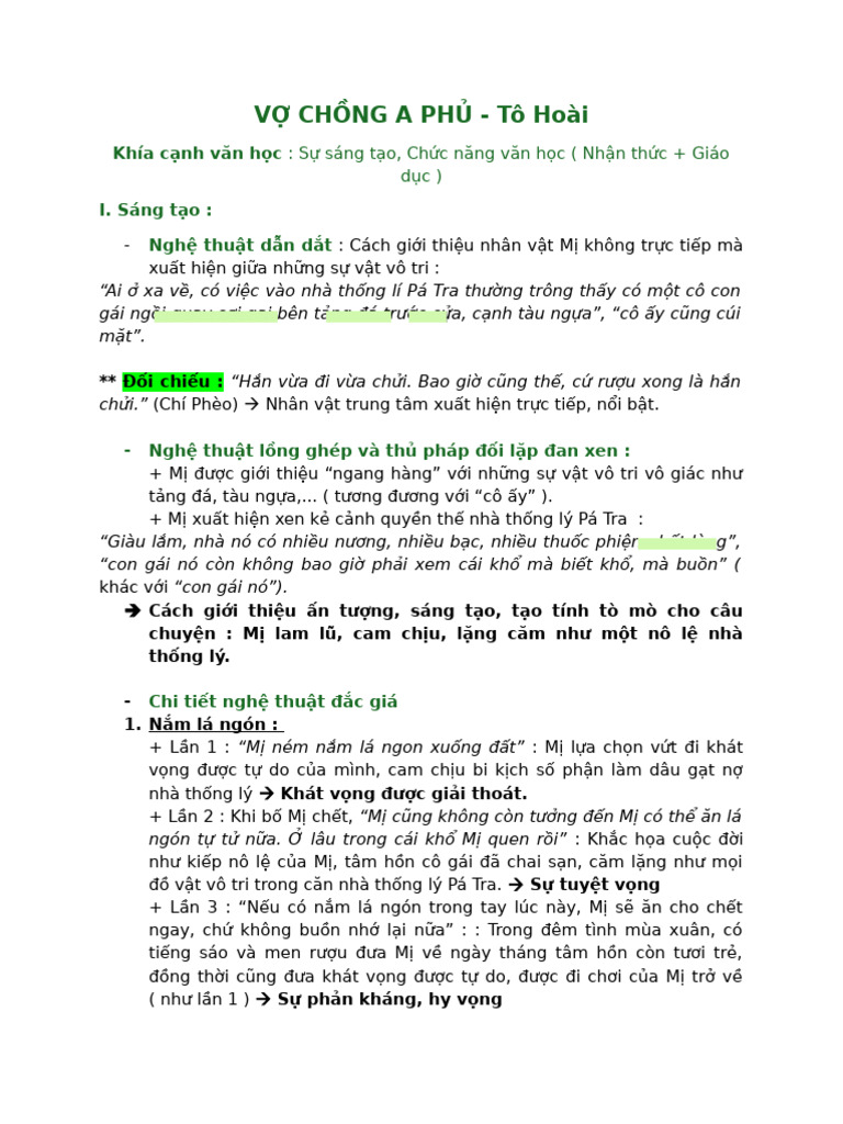 V CH NG A PH - Tô Hoài | PDF