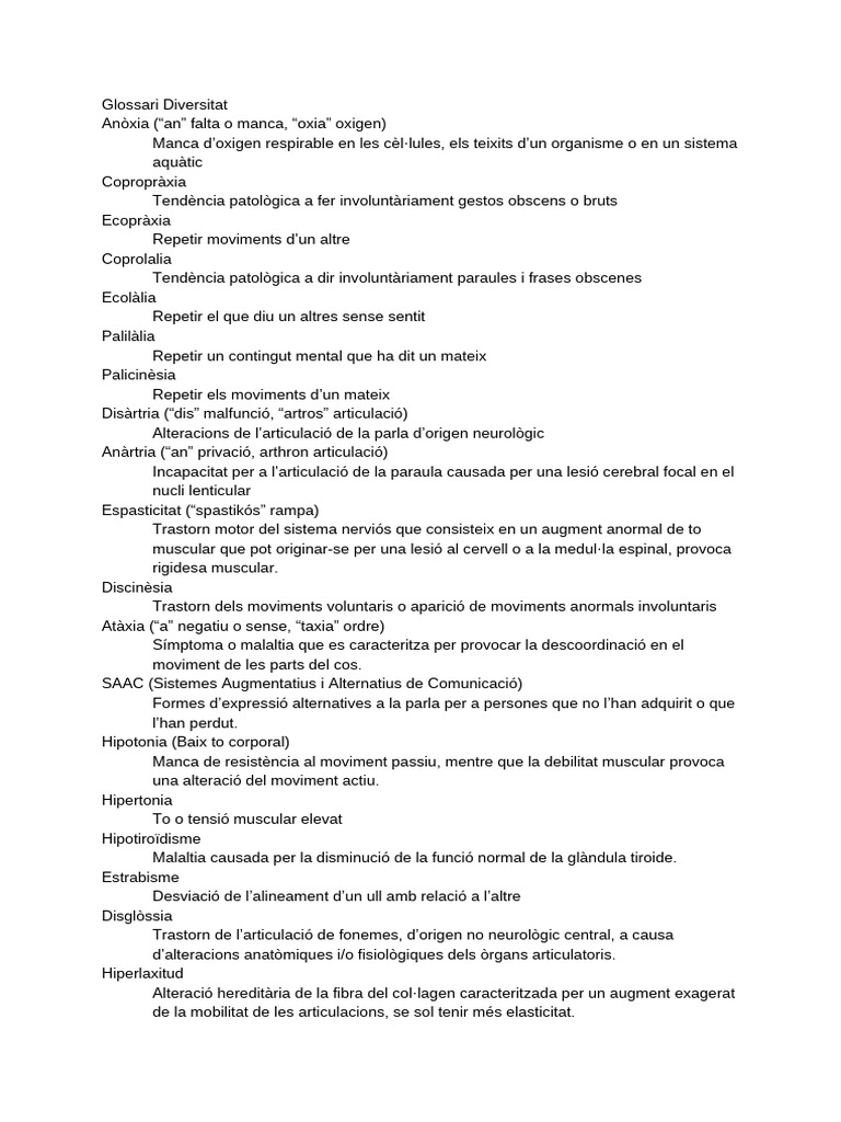 Glossari Diversitat | PDF