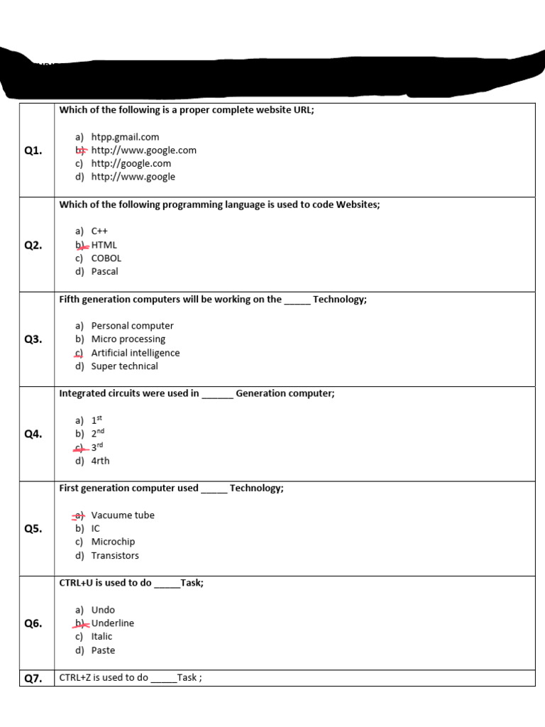 100 Important Basic Computer Mcqs Solved | PDF | Computer Data Storage | Floppy Disk