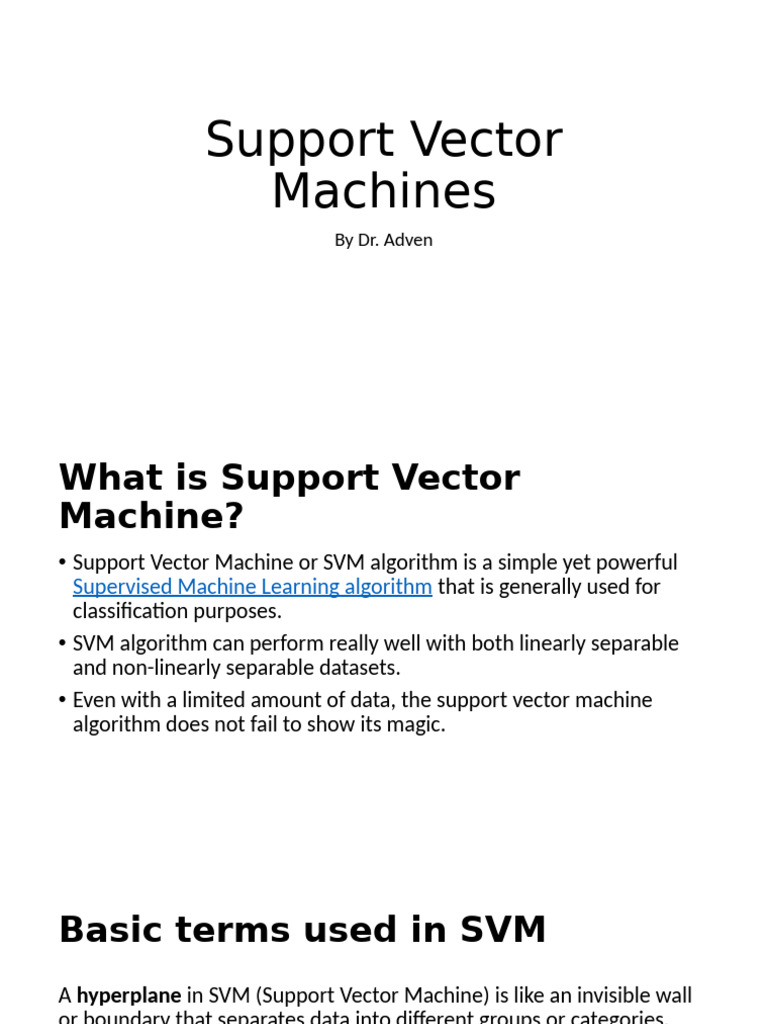 SVMs[1] | PDF | Support Vector Machine | Artificial Intelligence