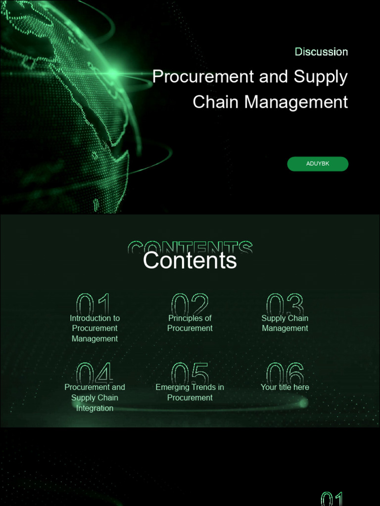 DEMO-Procurement and Supply Chain Management | PDF | Supply Chain ...