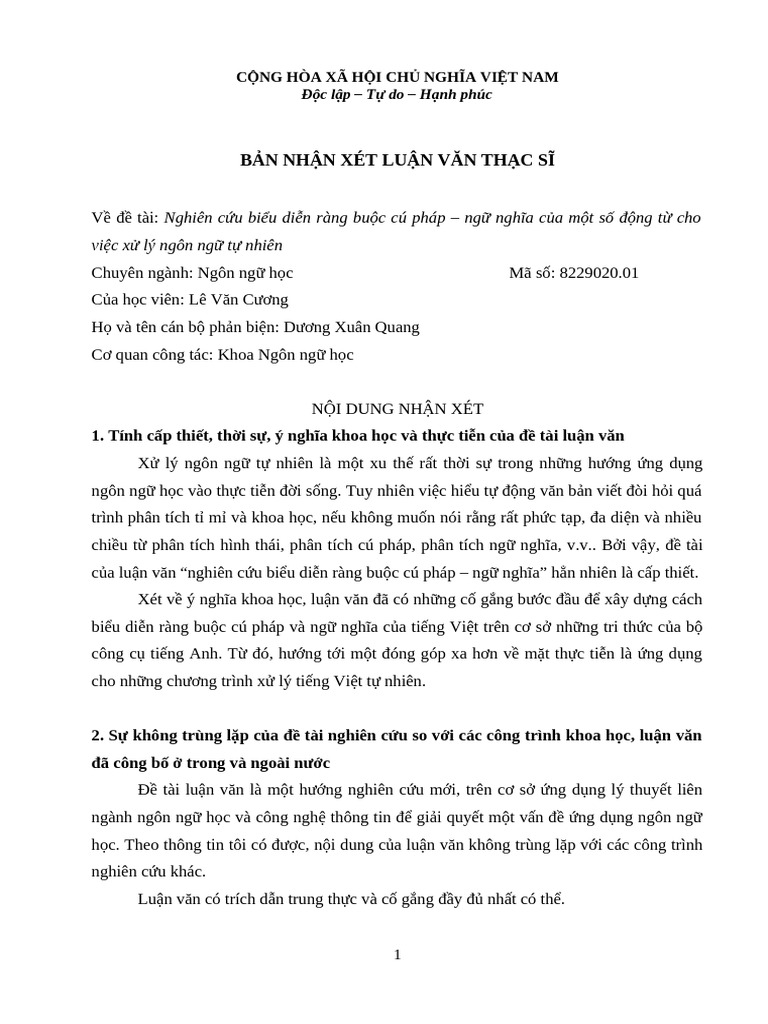 2024.07 Nhan Xet LV - Le Van Cuong | PDF